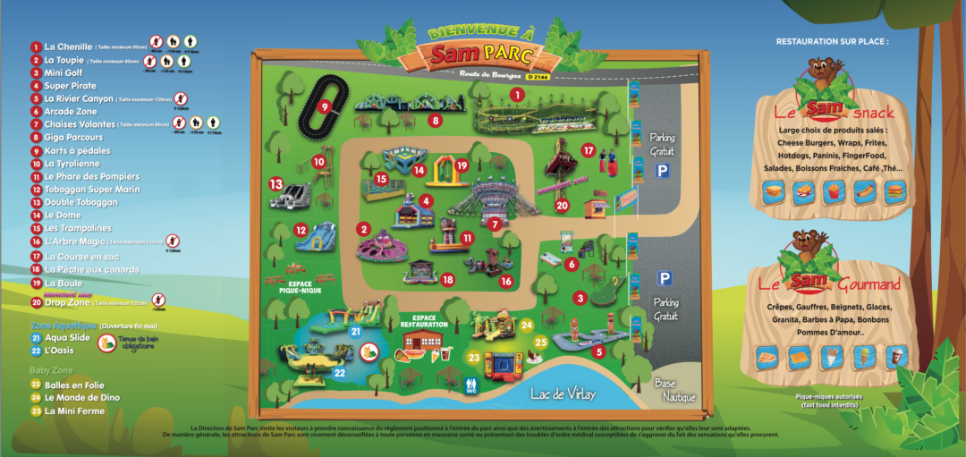 Plan du parc - Sam Parc